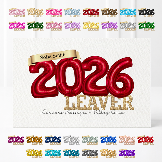 CUSTOM PRINT - LEAVERS SIGNING BOOKLET - 2026 BALLOONS – House of Blanks